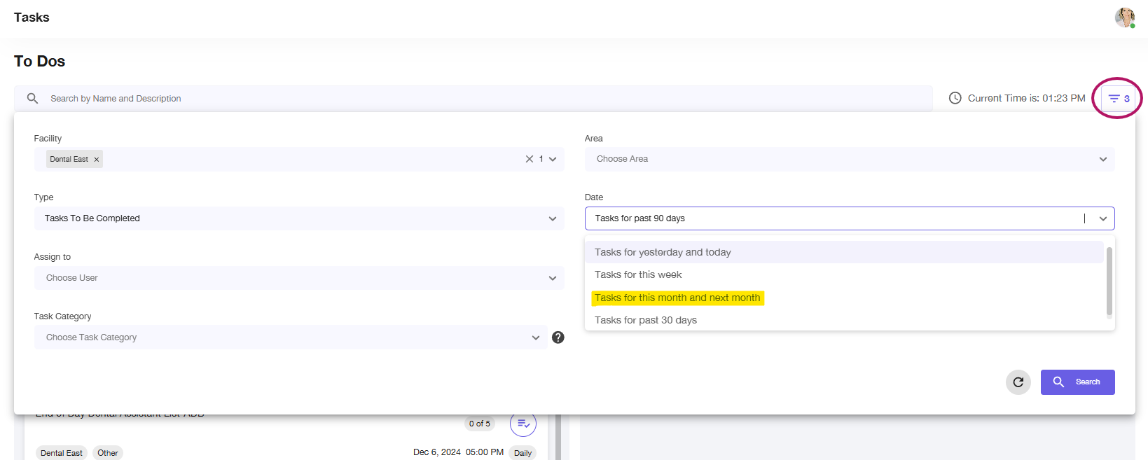 How do I add office closures and complete tasks?