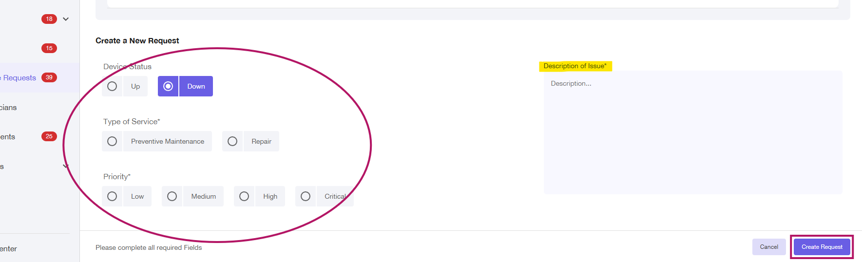 How to Create a Service Request