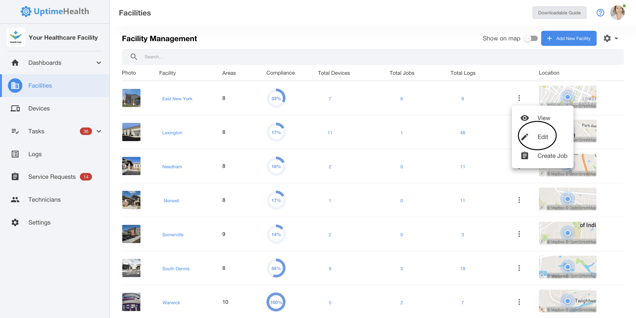 How do I update facility information?