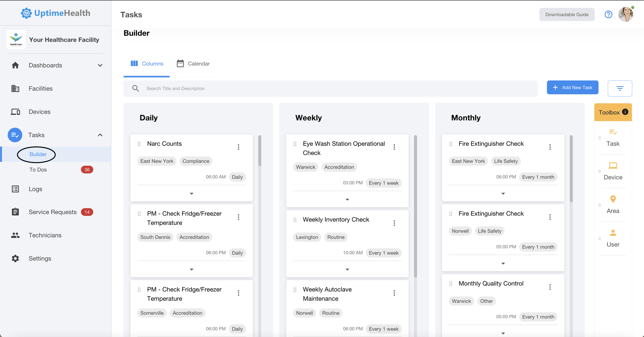 How do I build and assign tasks in Builder?